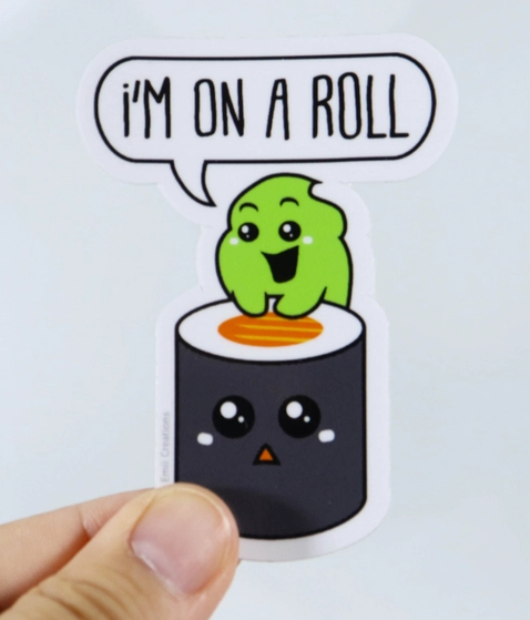 On A Roll Vinyl Sticker | The Inkspot Inc.